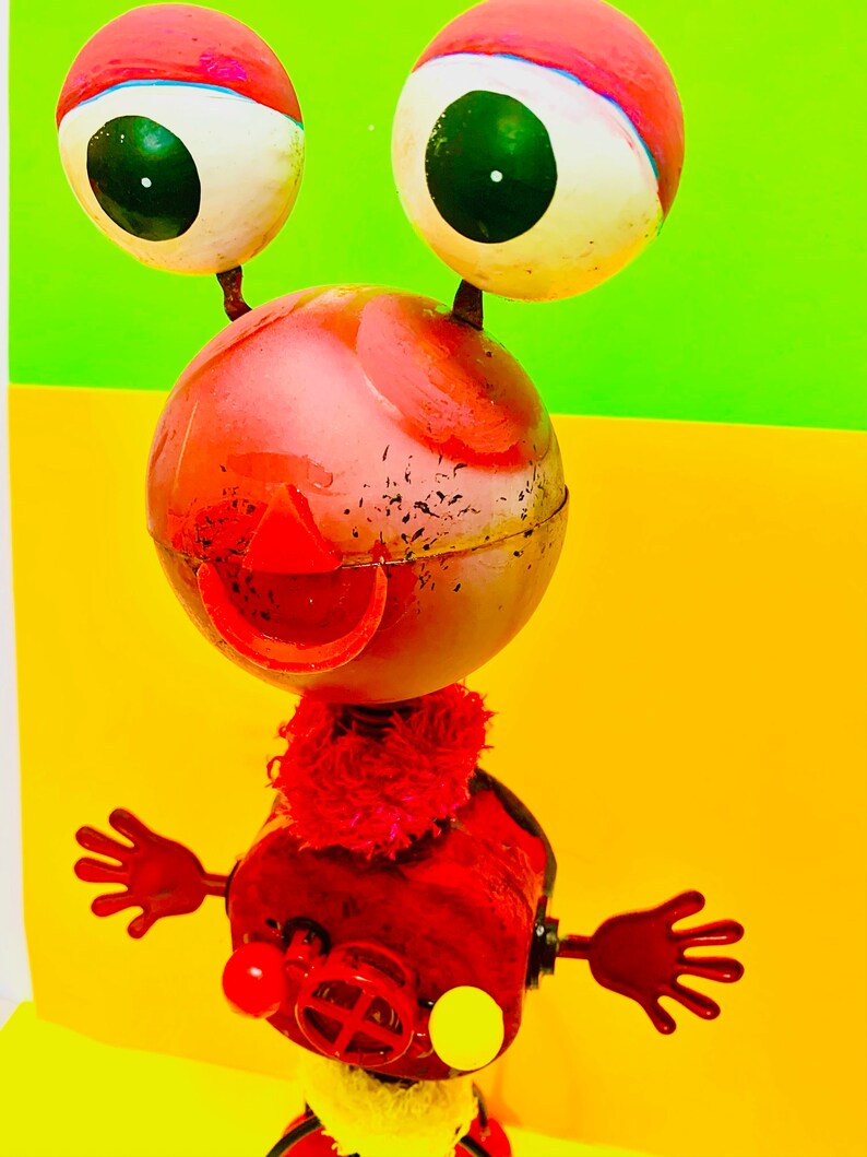 Vicky T Assemblage Art Robot Made From Found Objects - Etsy