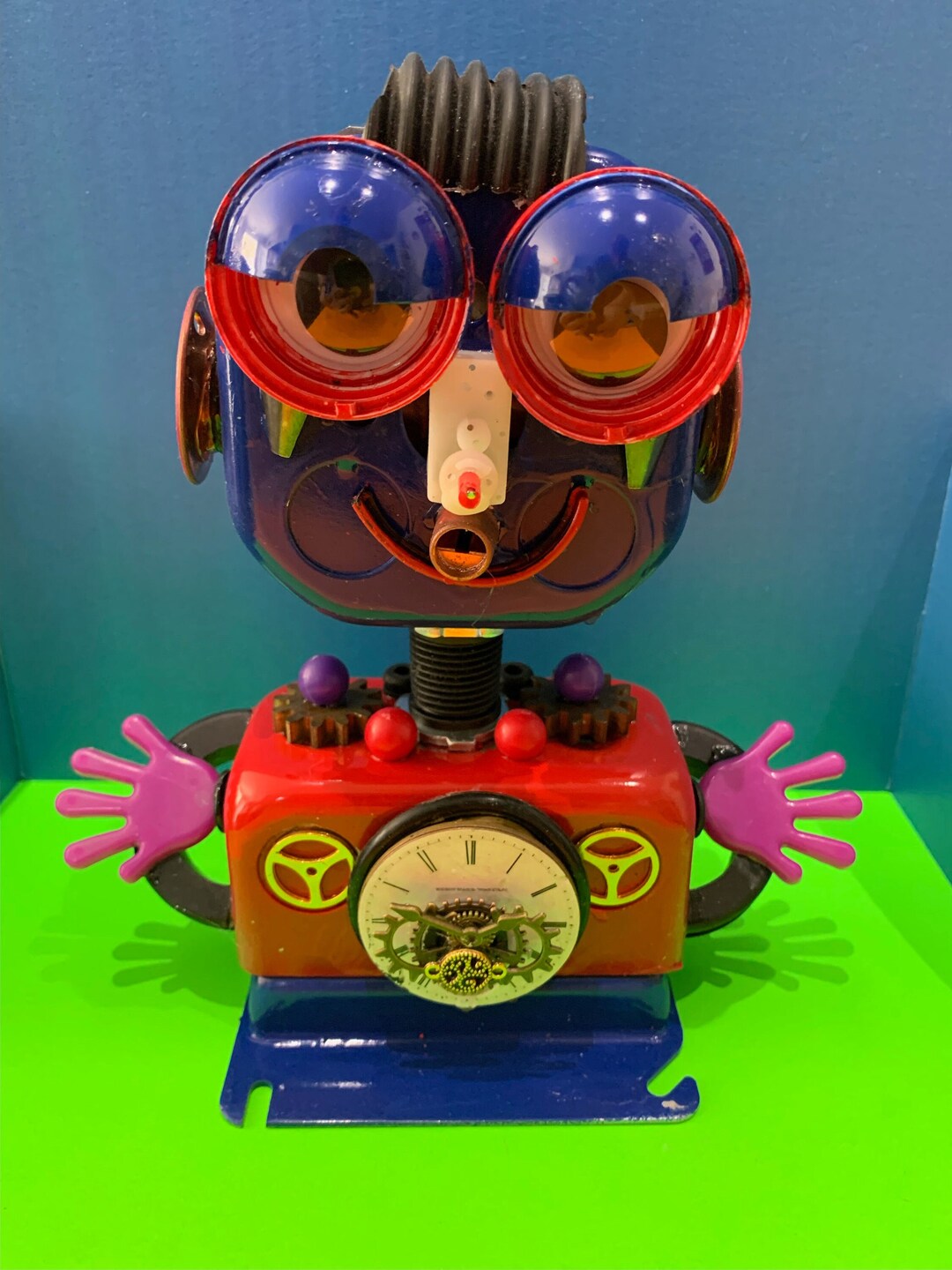 Sparky-xl Assemblage Art Robot Made From Found Objects - Etsy