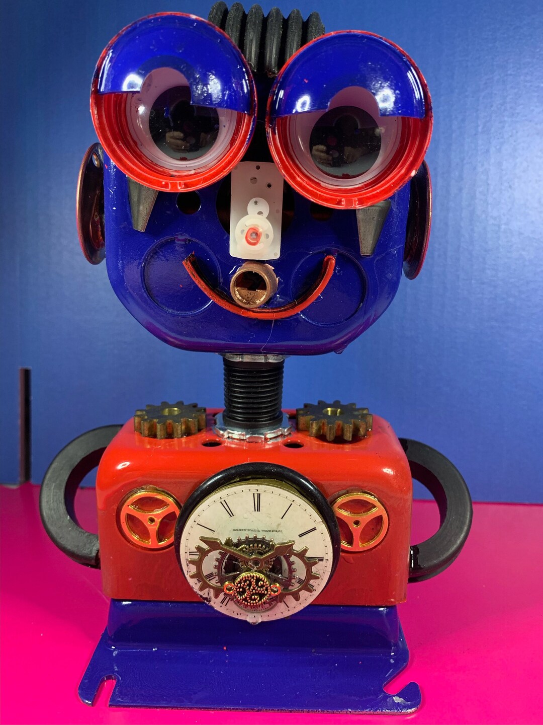 Sparky-xl Assemblage Art Robot Made From Found Objects - Etsy