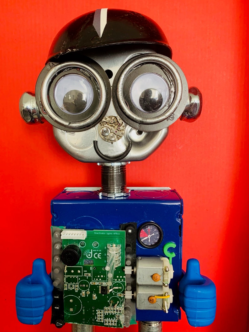 Sentry Bot Assemblage Art Robot Made From Found Objects - Etsy