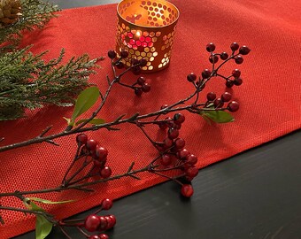 Christmas Red Felt Table Runner - Etsy