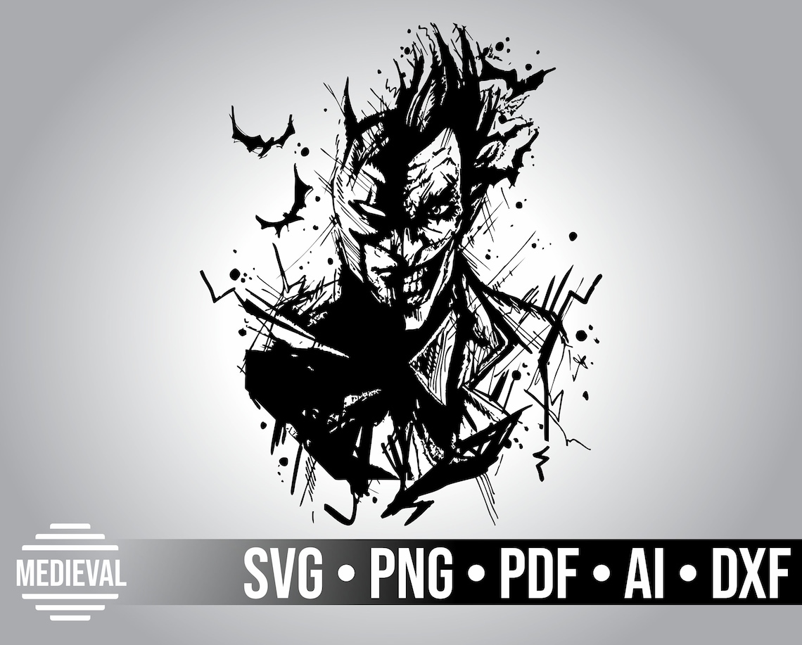 Batman and Joker svg Batman silhouette Superhero svg Joker | Etsy