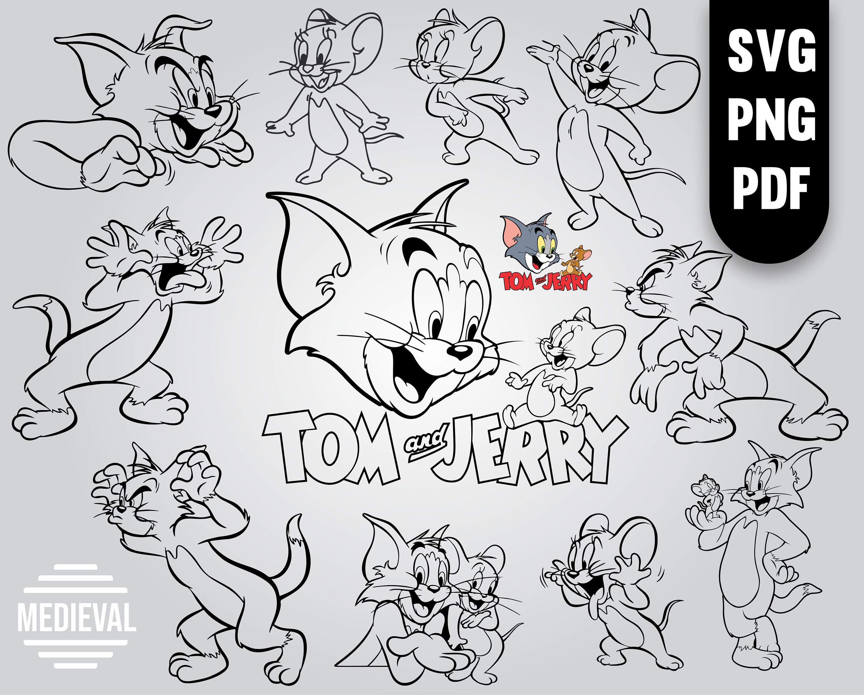 Tom And Jerry Svg Bundle Tom And Jerry Svg Tom And Jerry Clipart Tom ...