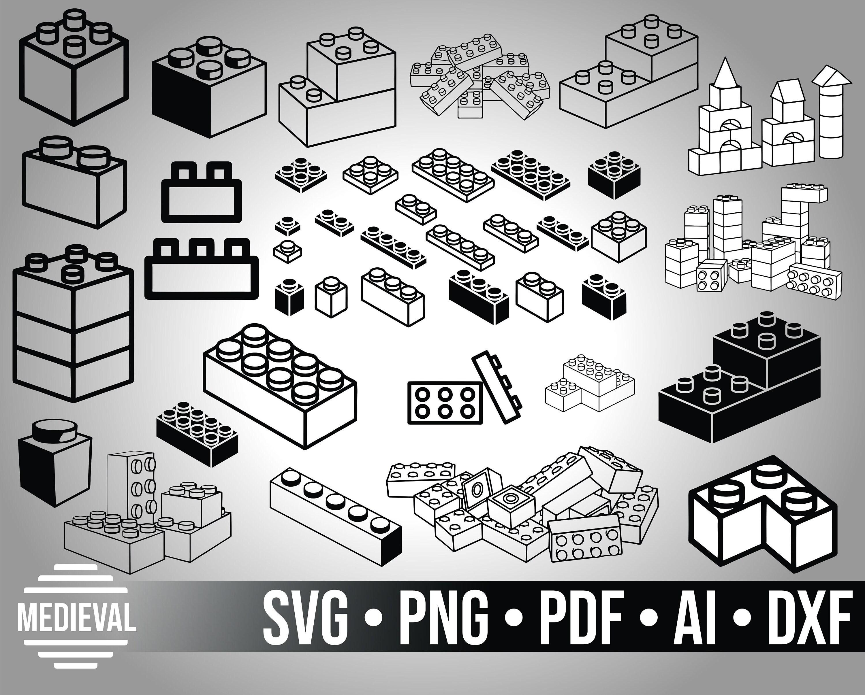 BLOCK SILHOUETTE VEKTOR dxf svg png Ai pdf | Etsy