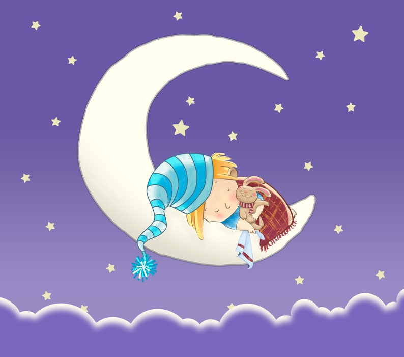 Nursery Wall Decor, Nursery Wall Art, Kid's Bedroom Print, Good Night ...