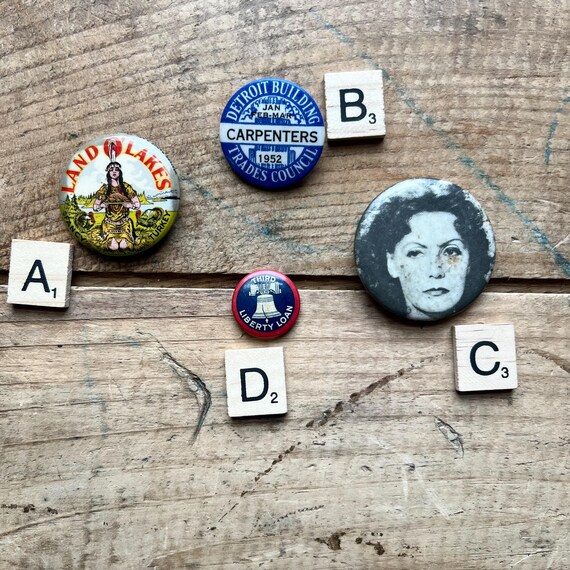 Vintage Pins & Buttons (1890s-1950s) | Detroit Union,… - Gem
