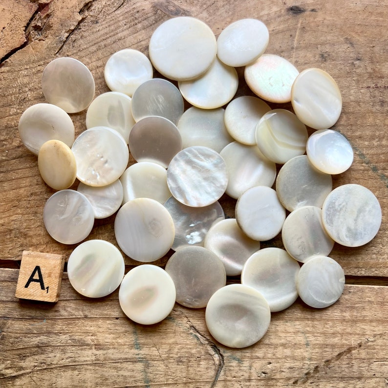 Antique Shell Buttons early 1900s Lots of Four, Six, Eight Three Sizes ...