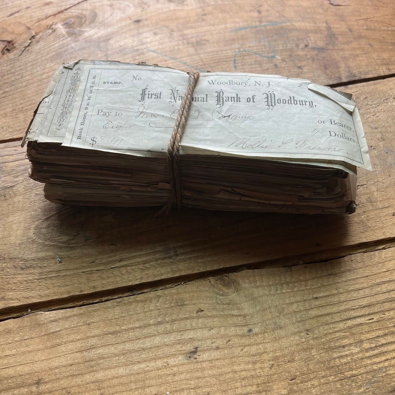 Antique Checks Bundle of 20 1800s Vintage Ephemera Lot - Etsy