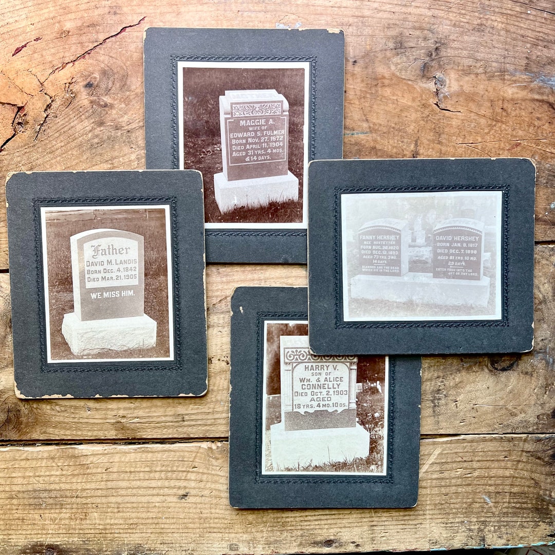 Mounted Photo, Small Headstones (c. 1900) | Withers & Sons Monument Co ...