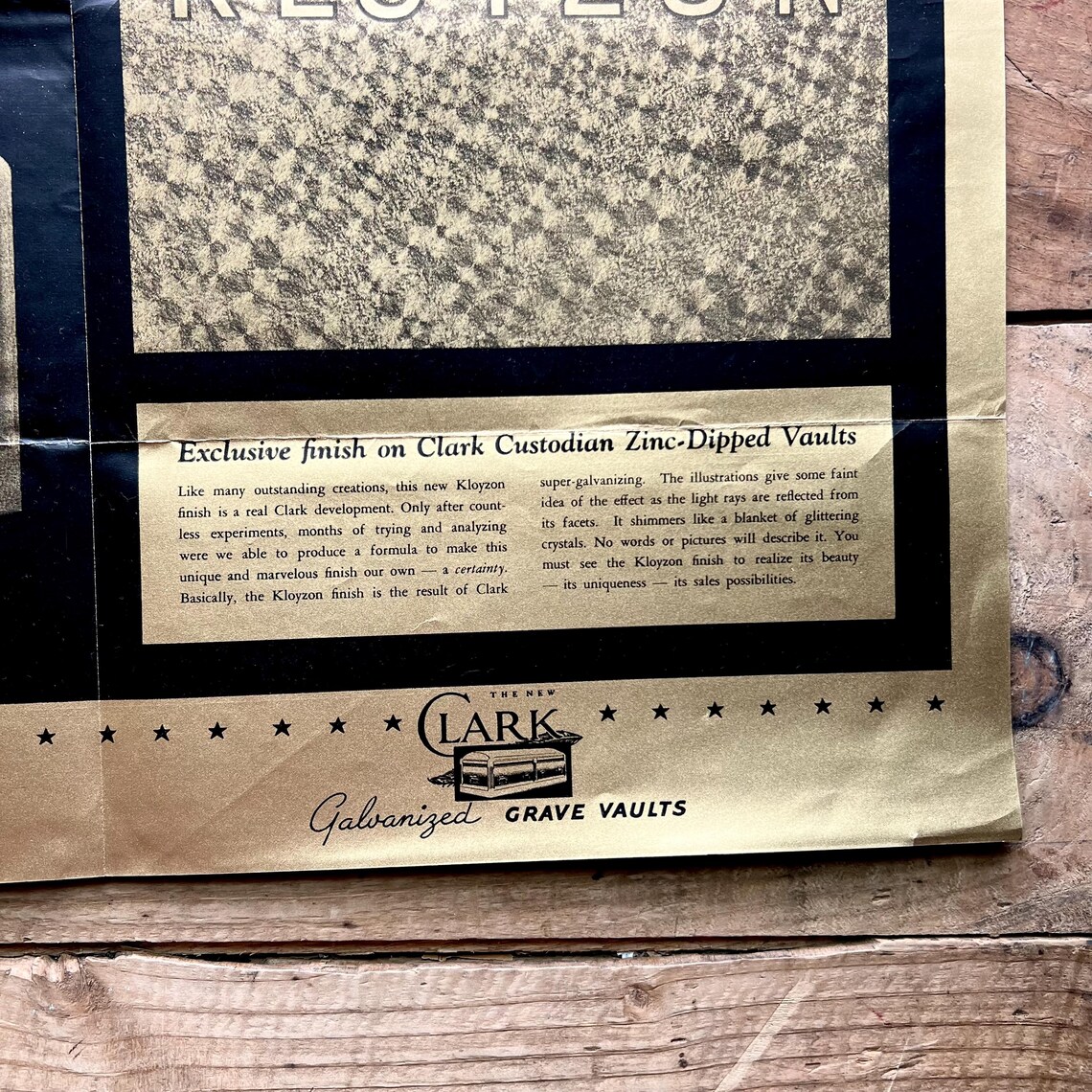 Clark Grave Vaults Advertisement (1930s) | Galvanized Coffins | Art ...