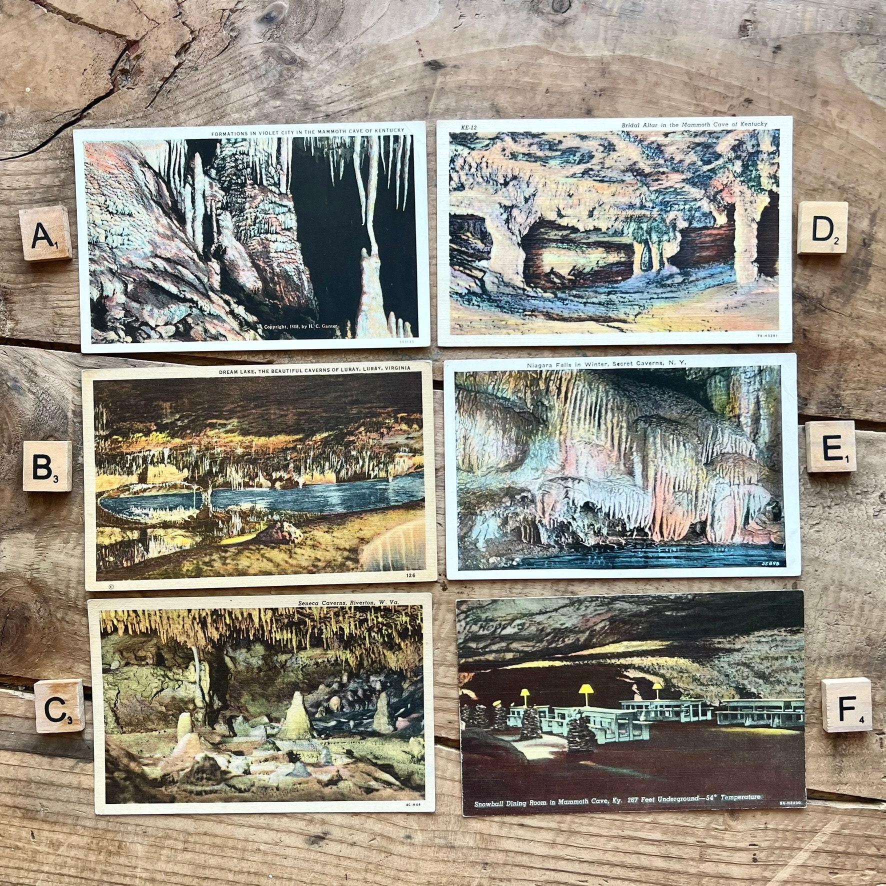 Postcards Caves & Caverns 1920s-1940s Vintage Travel - Etsy