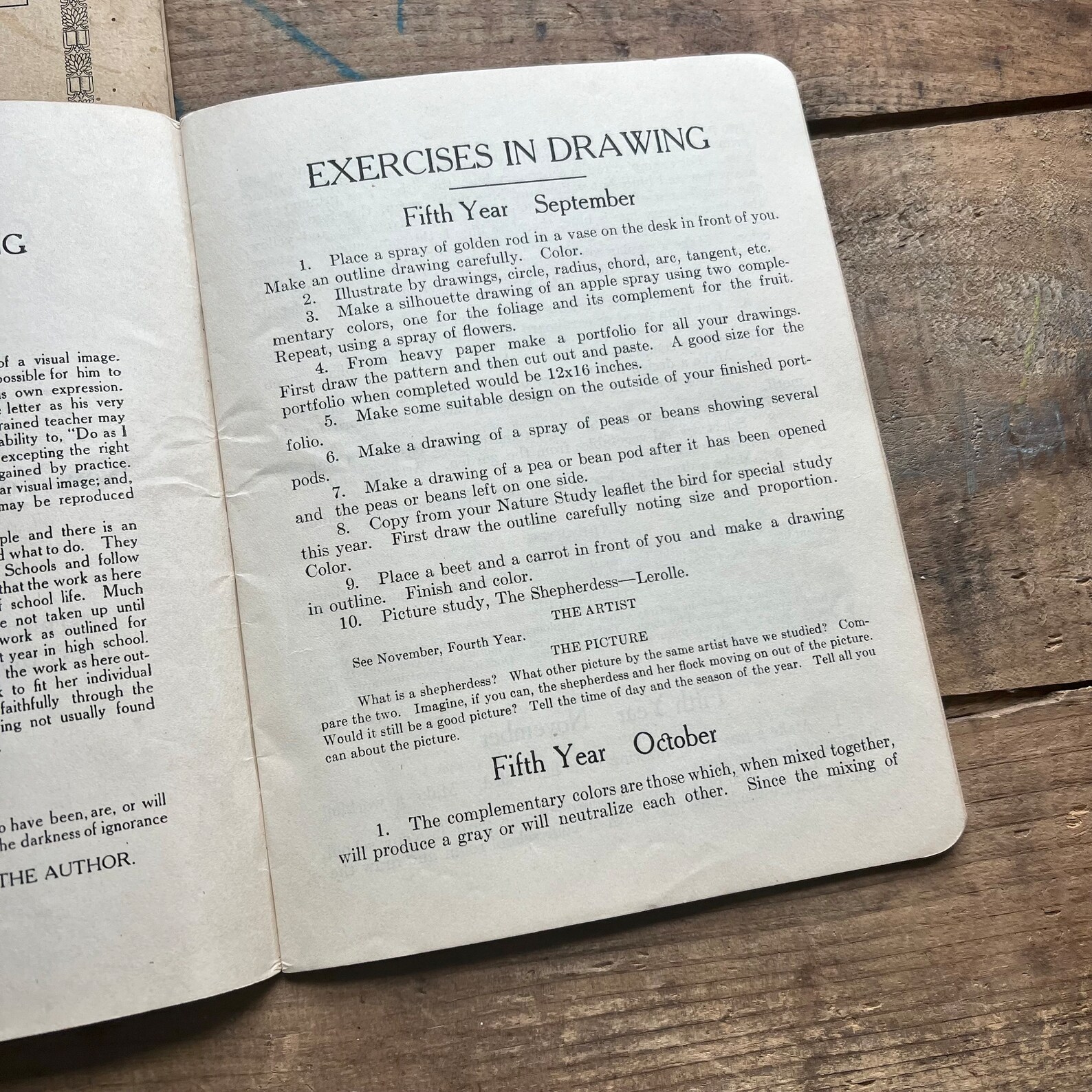 Workbooks, Graded Exercises in Drawing 1921 Lot of Two Antique School ...