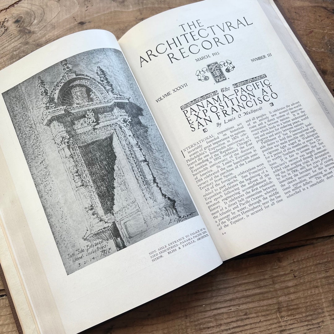 Architectural Record 1915 Bound Vintage Magazine, Six Issues Design ...