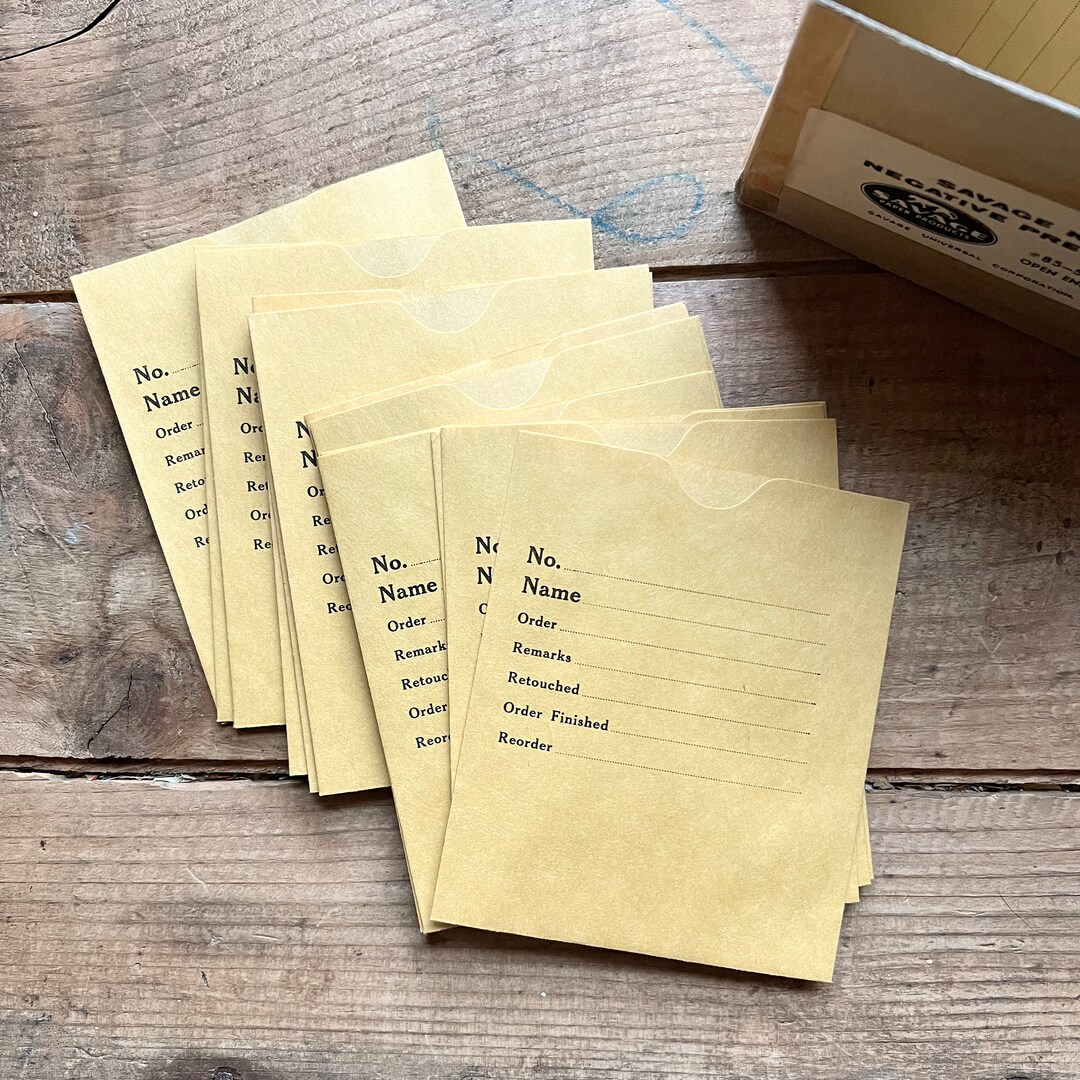 Vintage Photo Negative Sleeves (1960s) | Kraft Envelopes | Savage Paper ...