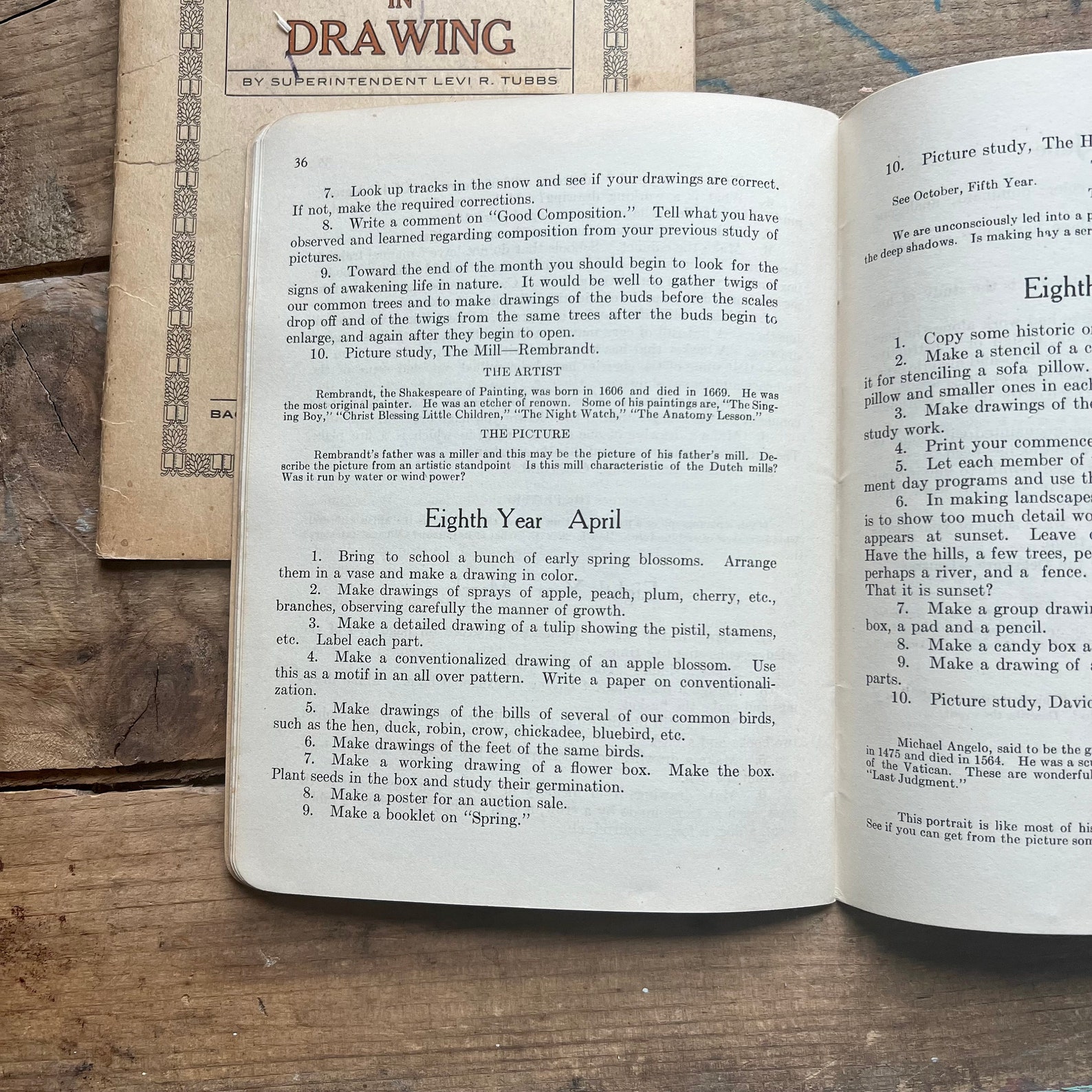 Workbooks, Graded Exercises in Drawing 1921 Lot of Two Antique School ...