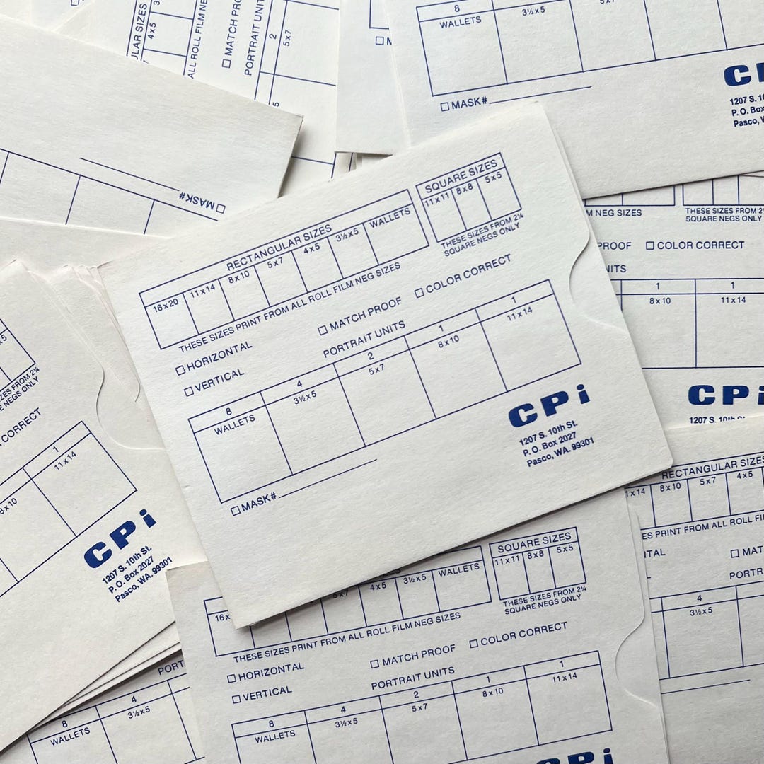 Photo Negative Envelopes (1960s) | Lots of Ten | Vintage Paper Ephemera ...