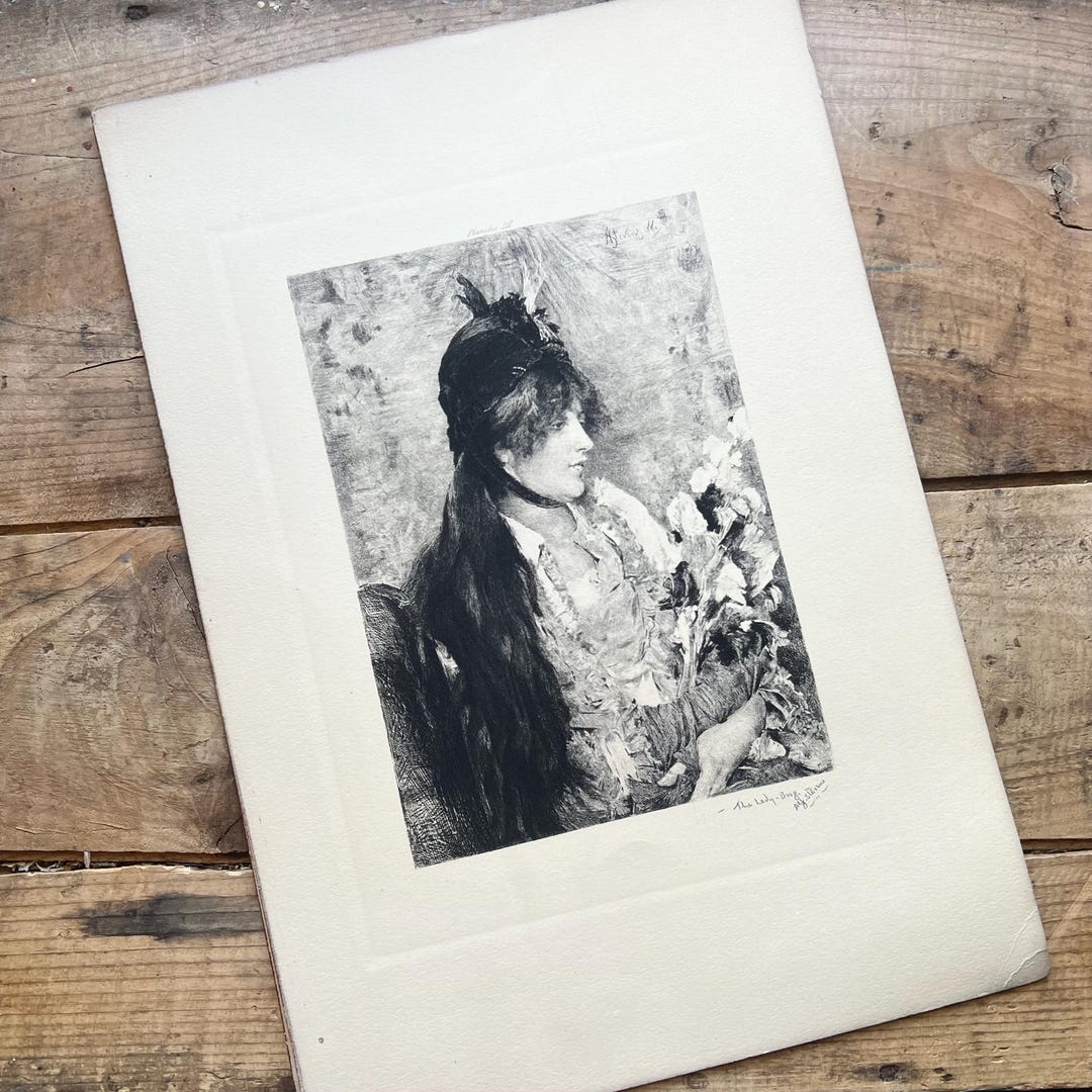 Lady Bug Etching (1880) | Felix Jasinski After Alfred Stevens | Artwork ...