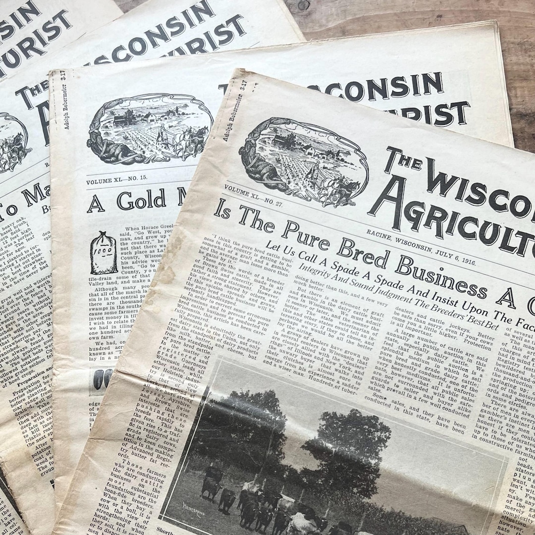The Wisconsin Agriculturist Newspaper (1916) | Vintage Midwest Farm ...