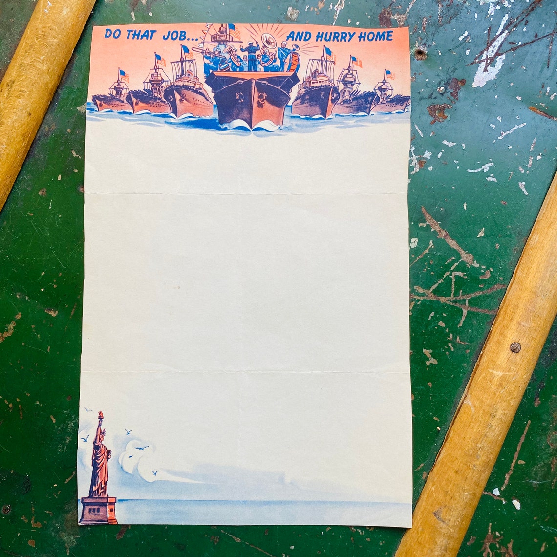 World War II Letterhead, 1940s US Navy Artwork, Cartoon WWII History ...