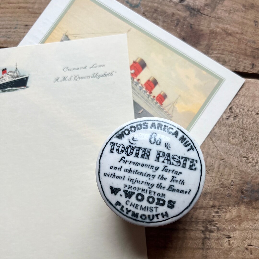 Antique Toothpaste Jar, Woods Areca Nut c. 1880s British Stoneware ...