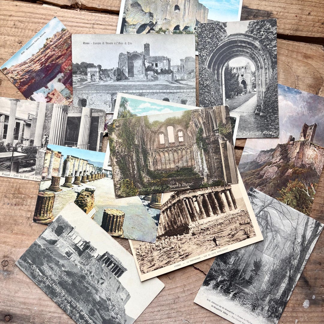 Ancient Ruins Postcards (1910s) | Pompeii, Parthenon, Cliff Dwellings ...