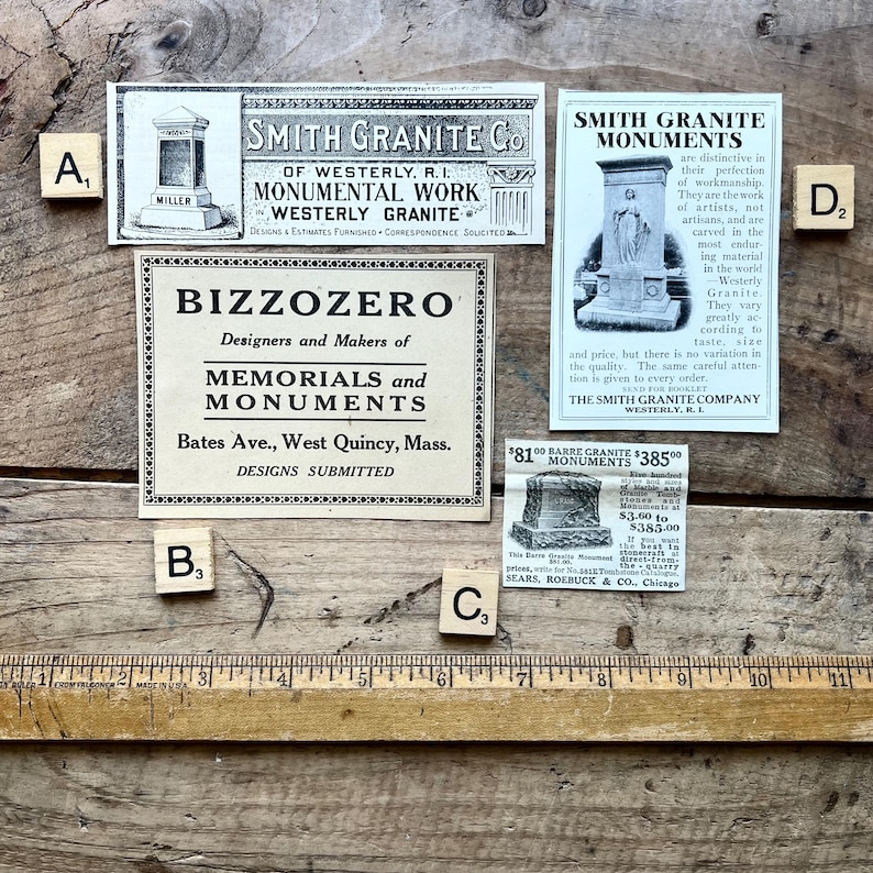 Cemetery Print Ads (c. 1910s-1930s) | Dollar Shipping | Small ...