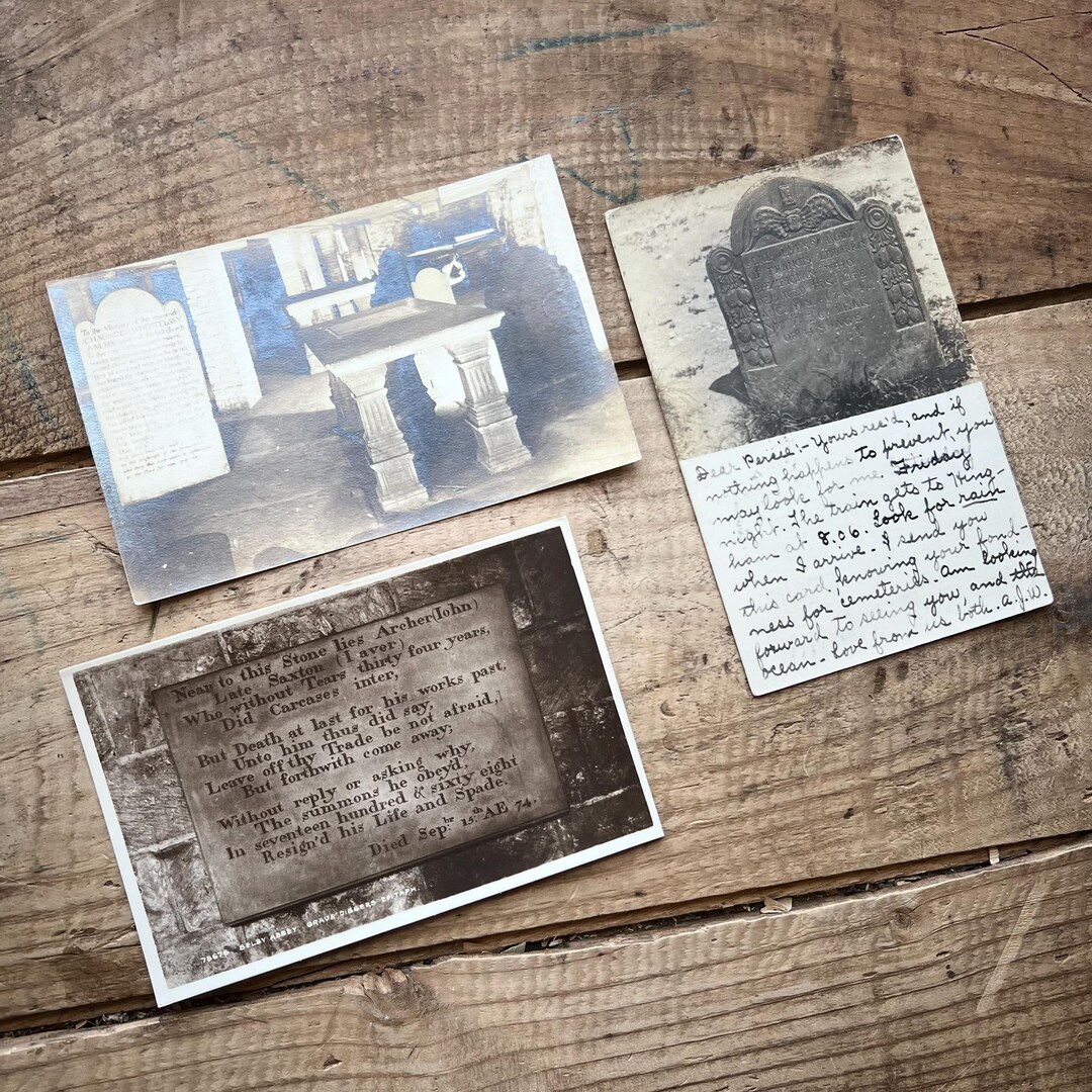 Gravestone Real Photo Postcards (early 1900s) | New England, Yorkshire ...