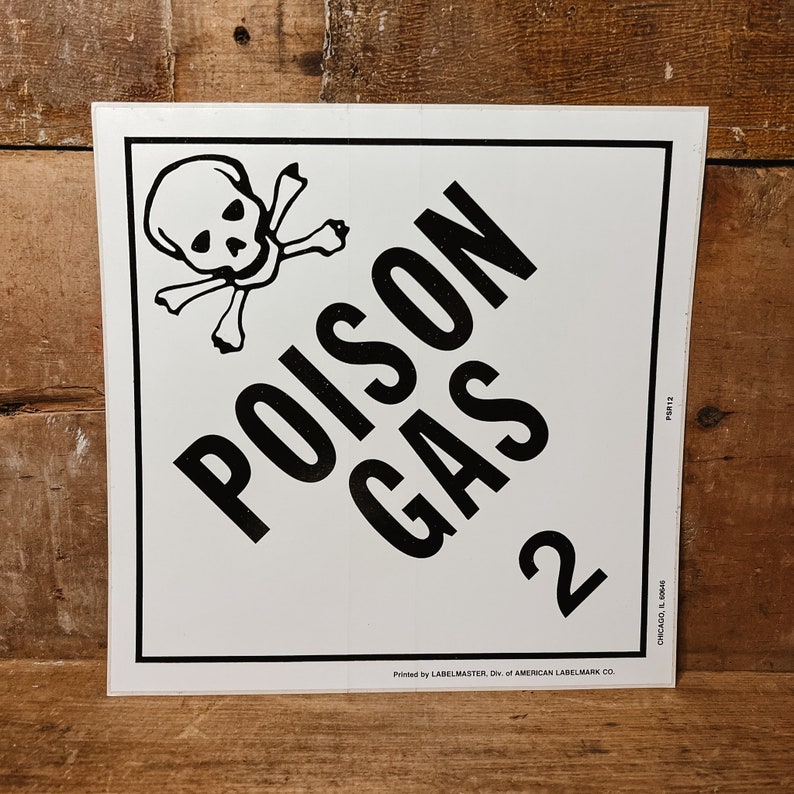 Vintage Warning Signs Poison Toxic Dangerous Flammable - Etsy