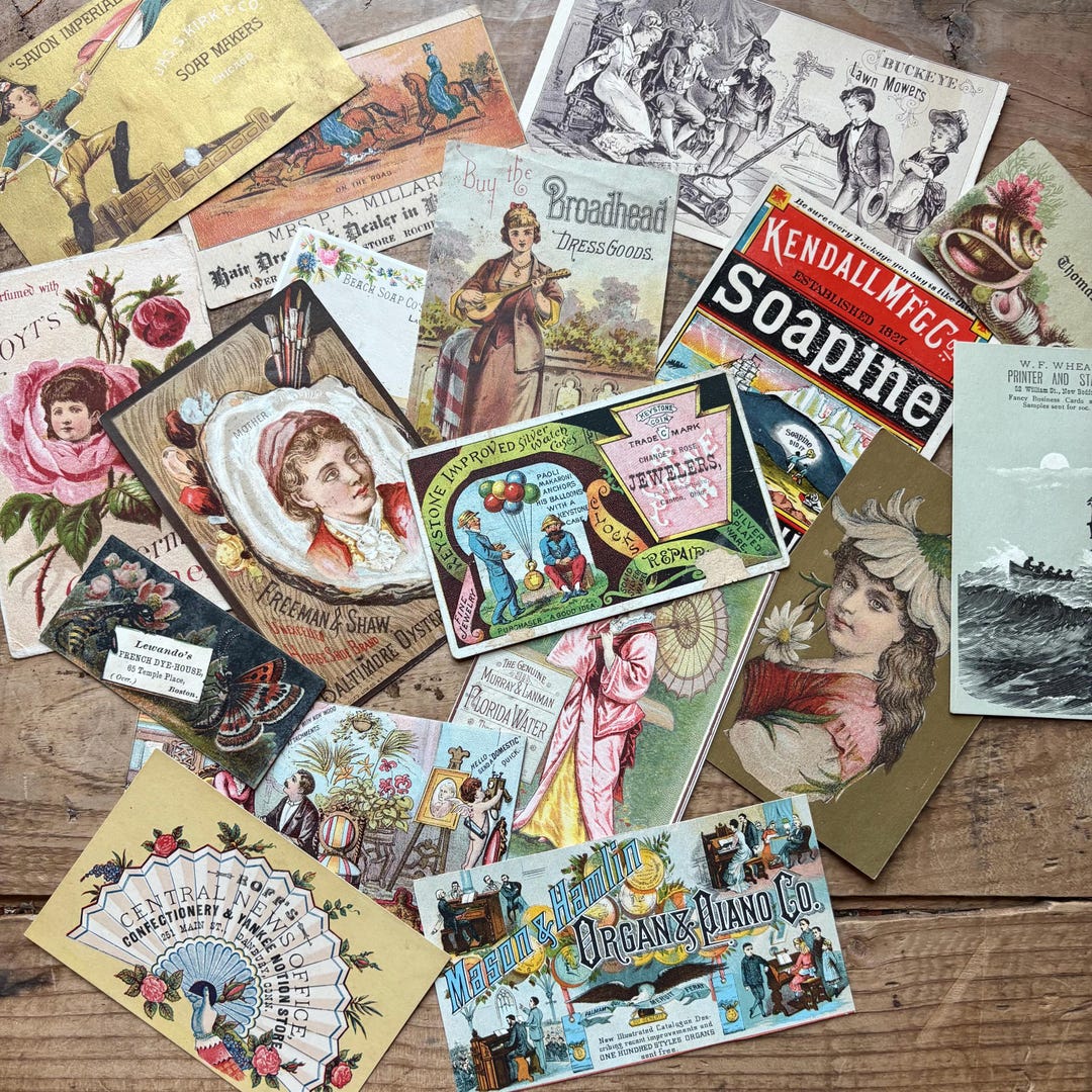 Victorian Trade Cards (c. 1880s) | Soapine, Florida Water, Hoyt’s ...