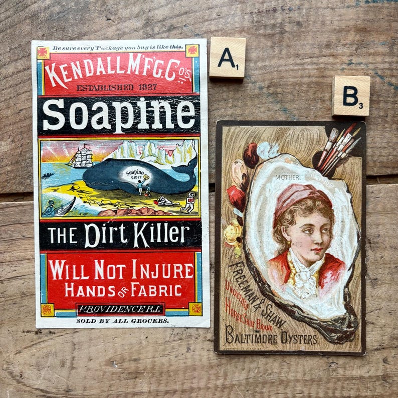 Victorian Trade Cards (c. 1880s) | Soapine, Florida Water, Hoyt’s ...