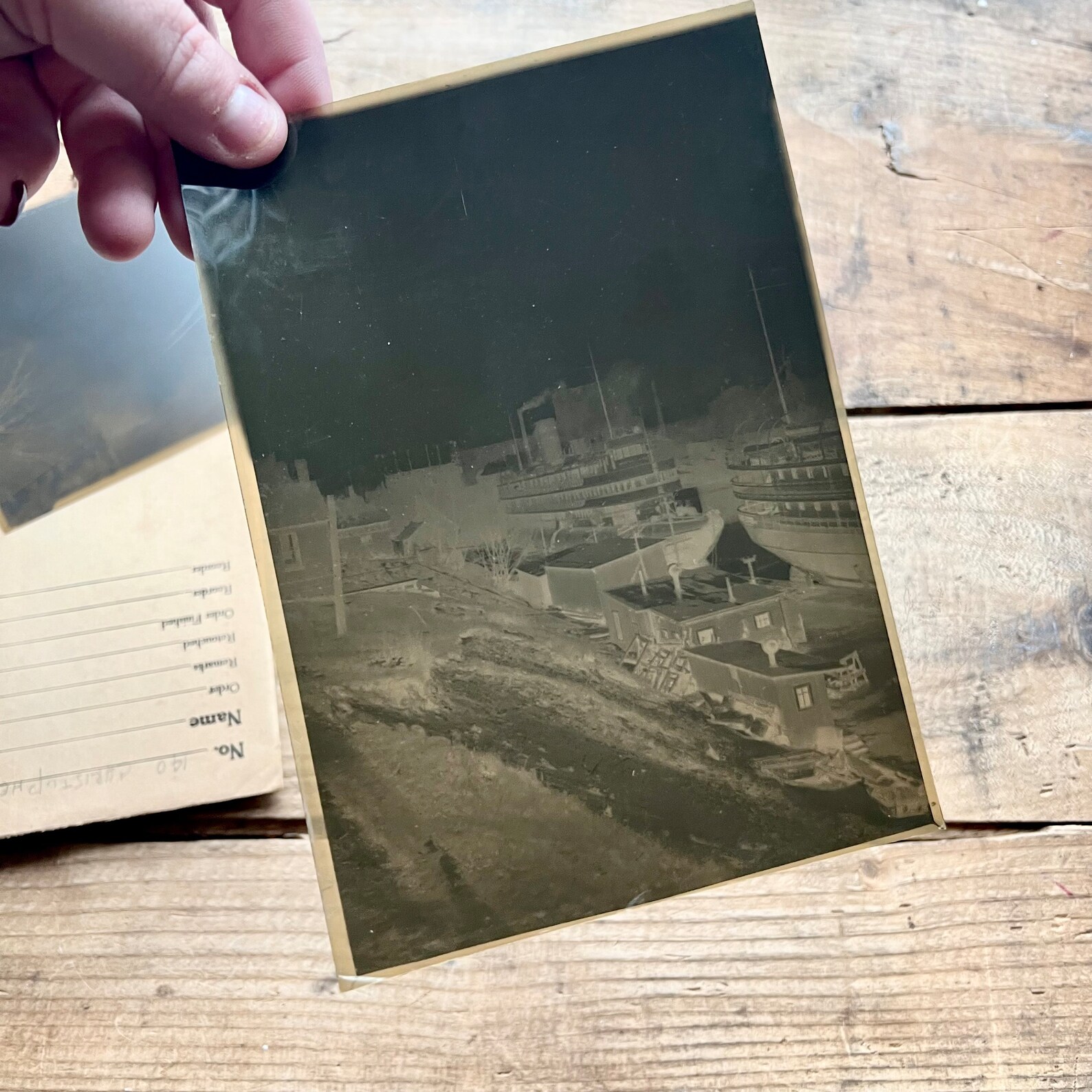 Negative Lot, Christopher Columbus c. 1900 2 Negatives, Envelope ...