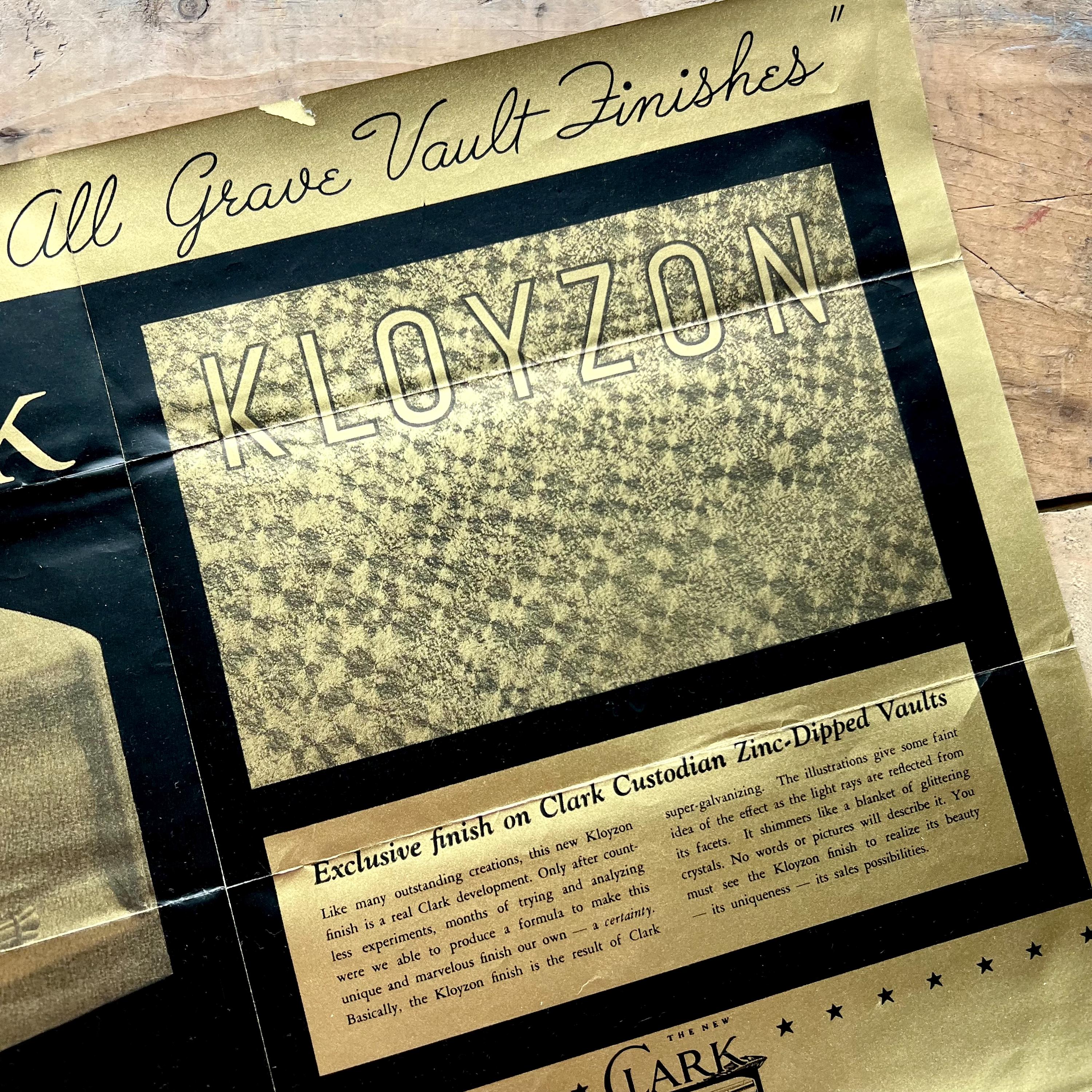 Clark Grave Vaults Advertisement (1930s) | Galvanized Coffins | Art ...