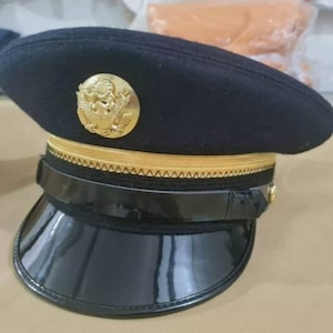 United States US ARMY Fur Felt Dress Blue ENLISTED Men Visor Military ...