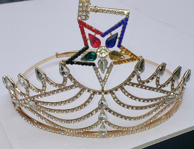 MASONIC Freemason Masonic OES Worthy Matron Rhinestones O.E.S CROWN ...