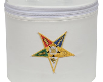 New Order of Eastern Star Fez Cap Case in White With Emblem Hand Made ...