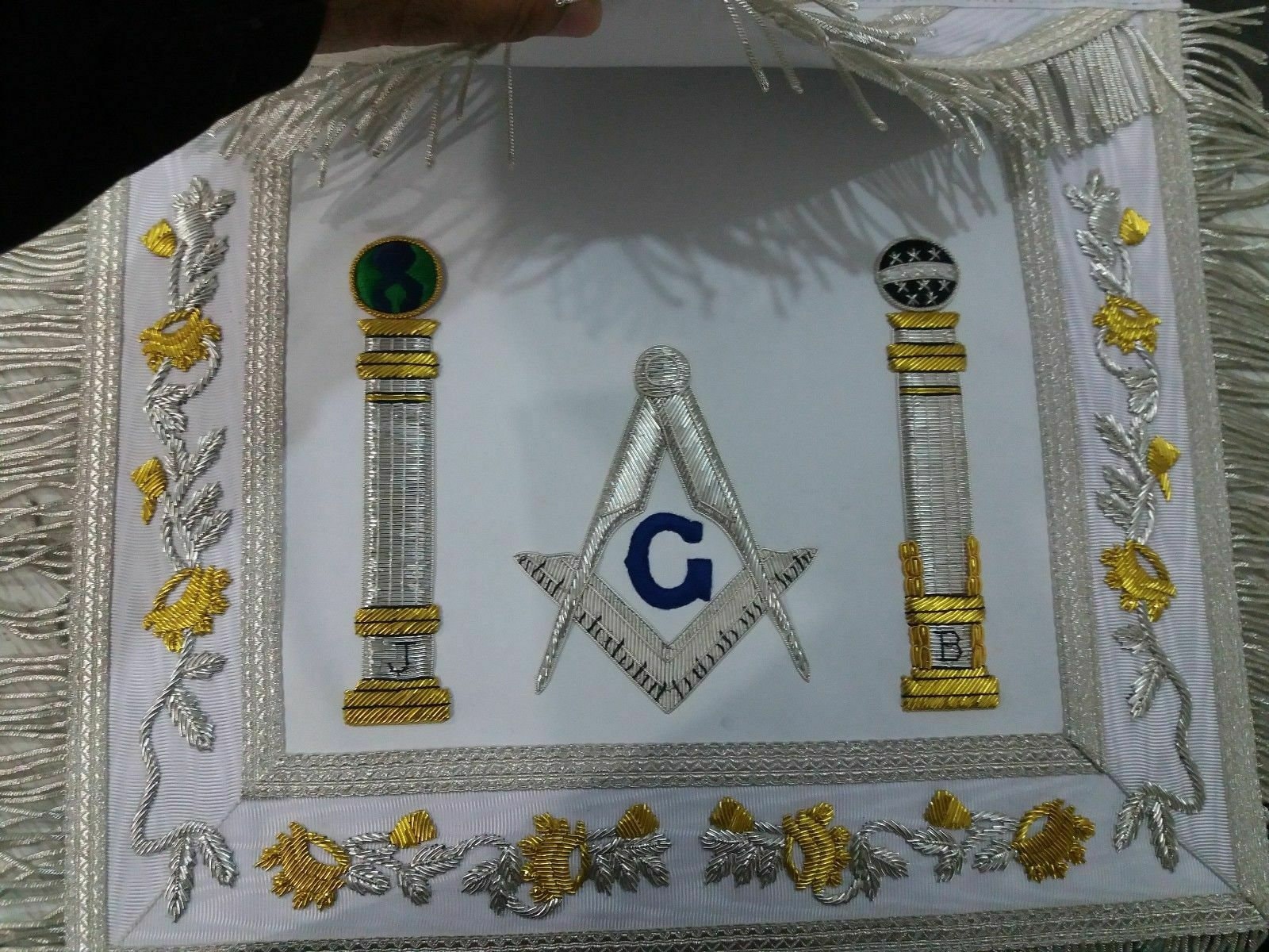 Masonic Regalia MASTER MASON APRON, Master Mason Apron White, Freemason ...