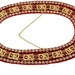 MASONIC SHRINER RHINESTONES Around Chain Collar Golden on Red Velvet ...