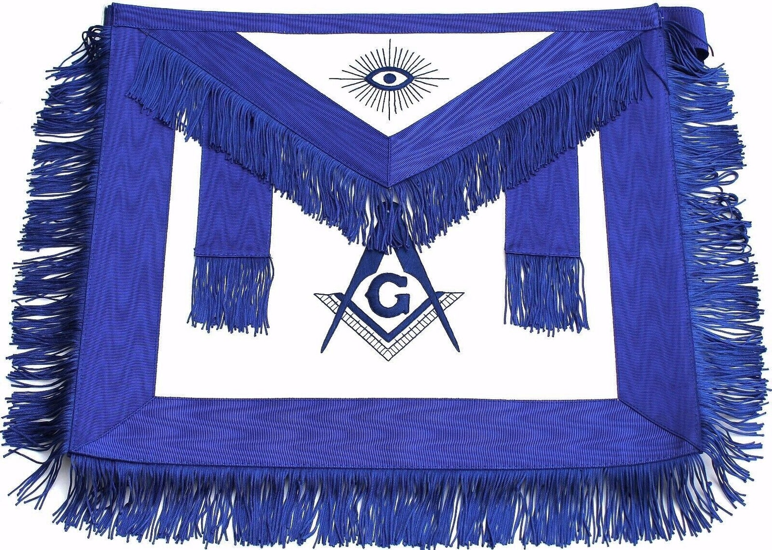 MASONIC REGALIA MASTER Mason Blue Lodge Apron, Collar Chain, Case Set ...