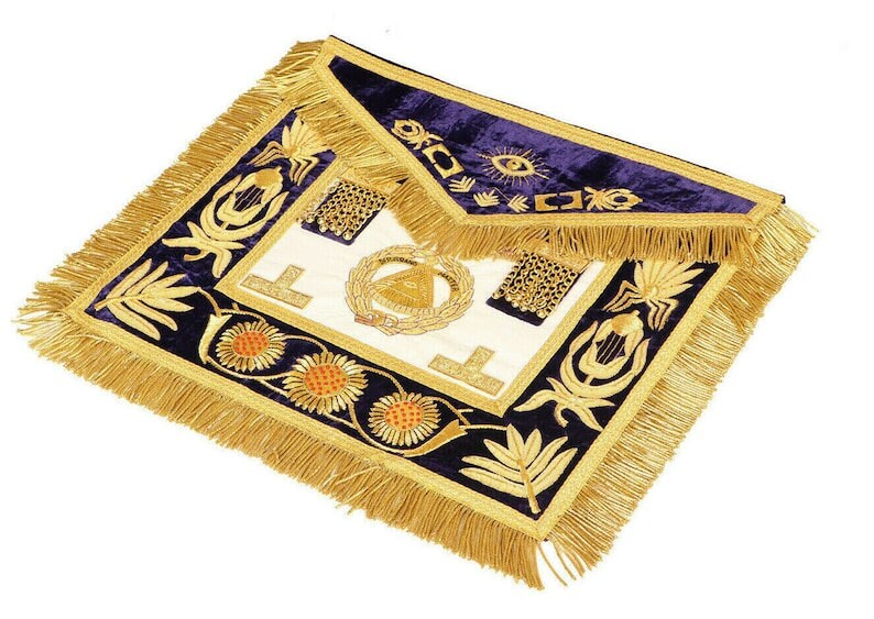 Masonic Regalia Deputy Grand Master 100% LAMBSKIN APRON With Chain ...
