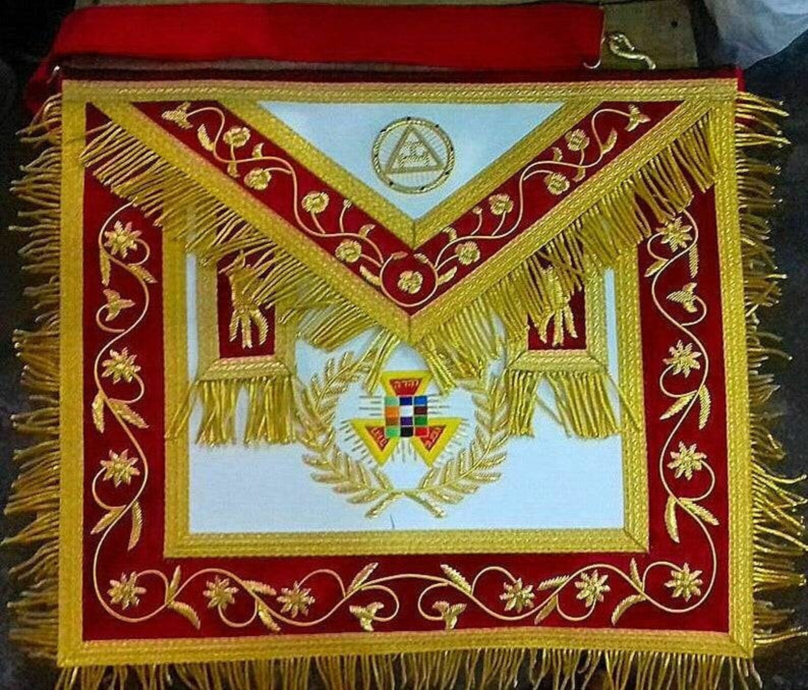 Masonic Royal Arch Past High Priest Apron With Collar Hand Made ...