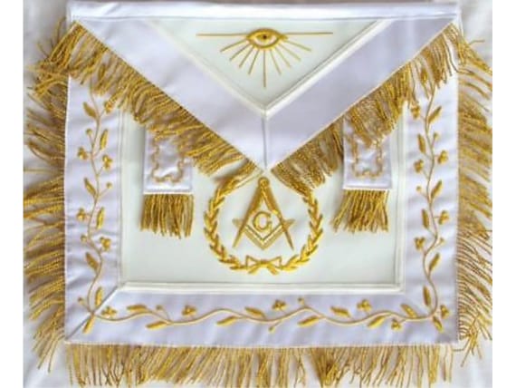 Hand Embroidered Masonic Lodge MASTER MASON APRON White - Etsy
