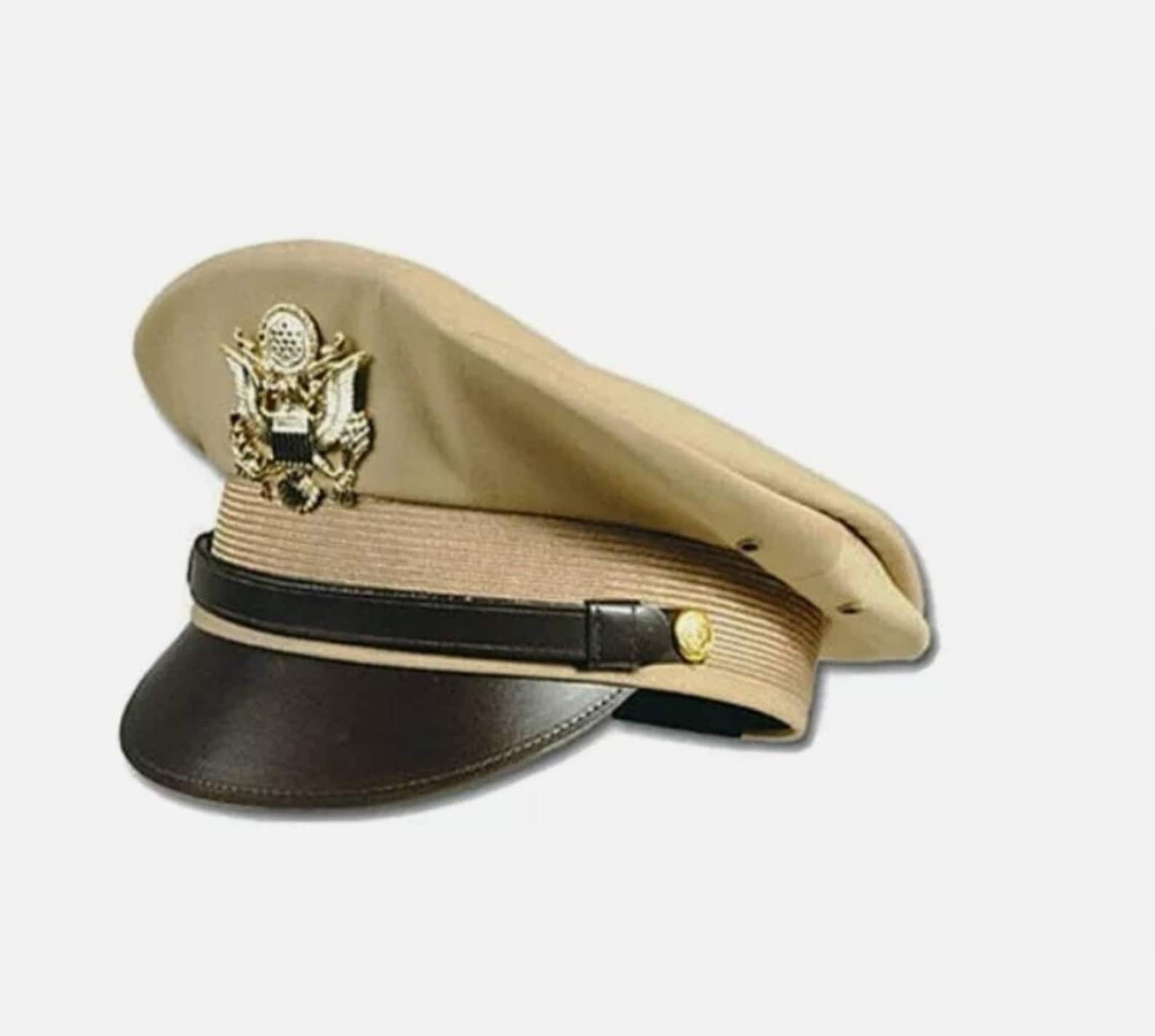 U.S. Army Officers Visor Cap Khaki Available in All Size - Etsy