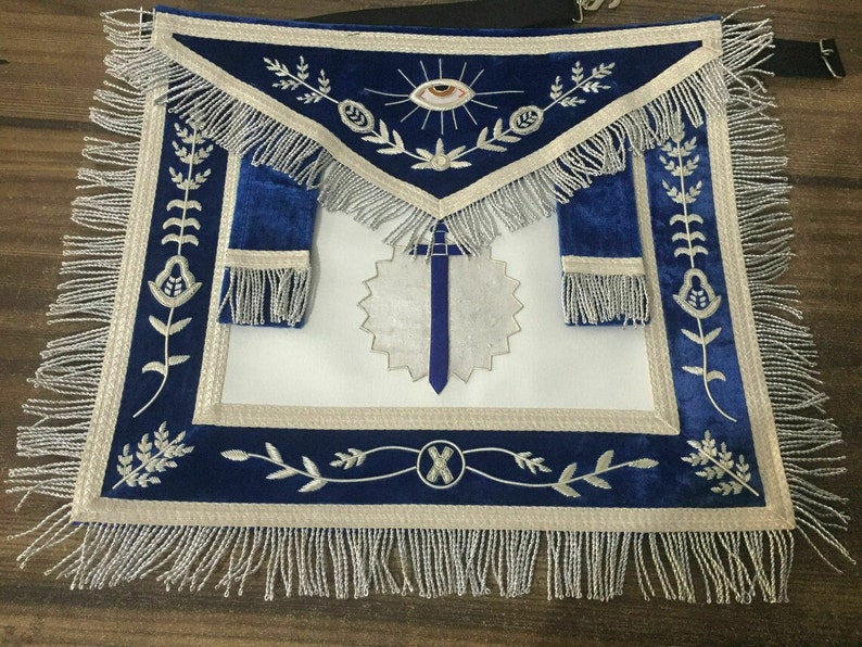 Masonic Regalia Blue Lodge Officer Aprons Bullion Hand Embroidered Pack ...