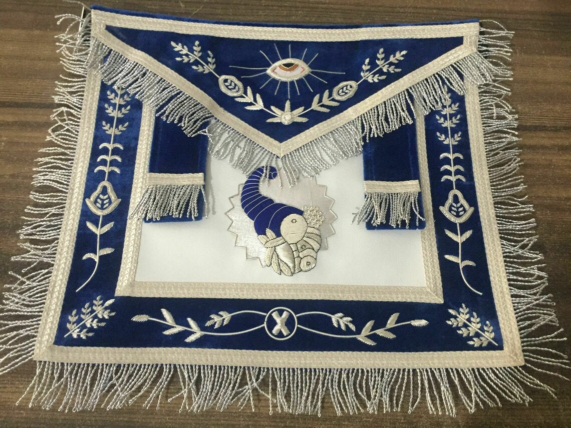 Masonic Regalia Blue Lodge Officer Aprons Bullion Hand Embroidered Pack ...
