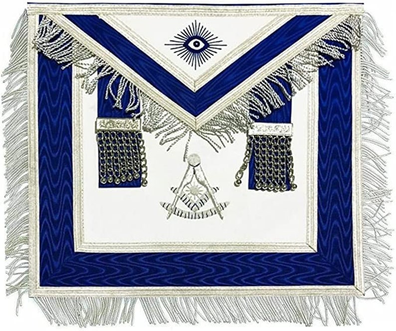 Masonic Regalia Blue Lodge Past Master Apron Handmade Chain Collar With ...