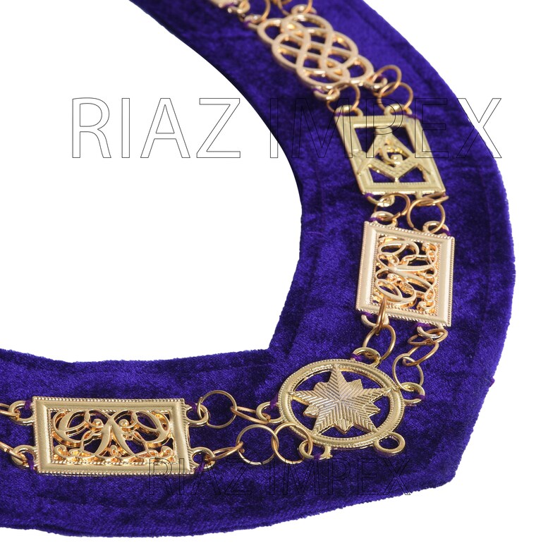 Masonic Regalia Grand Lodge Master Mason Chain Collar Golden - Etsy