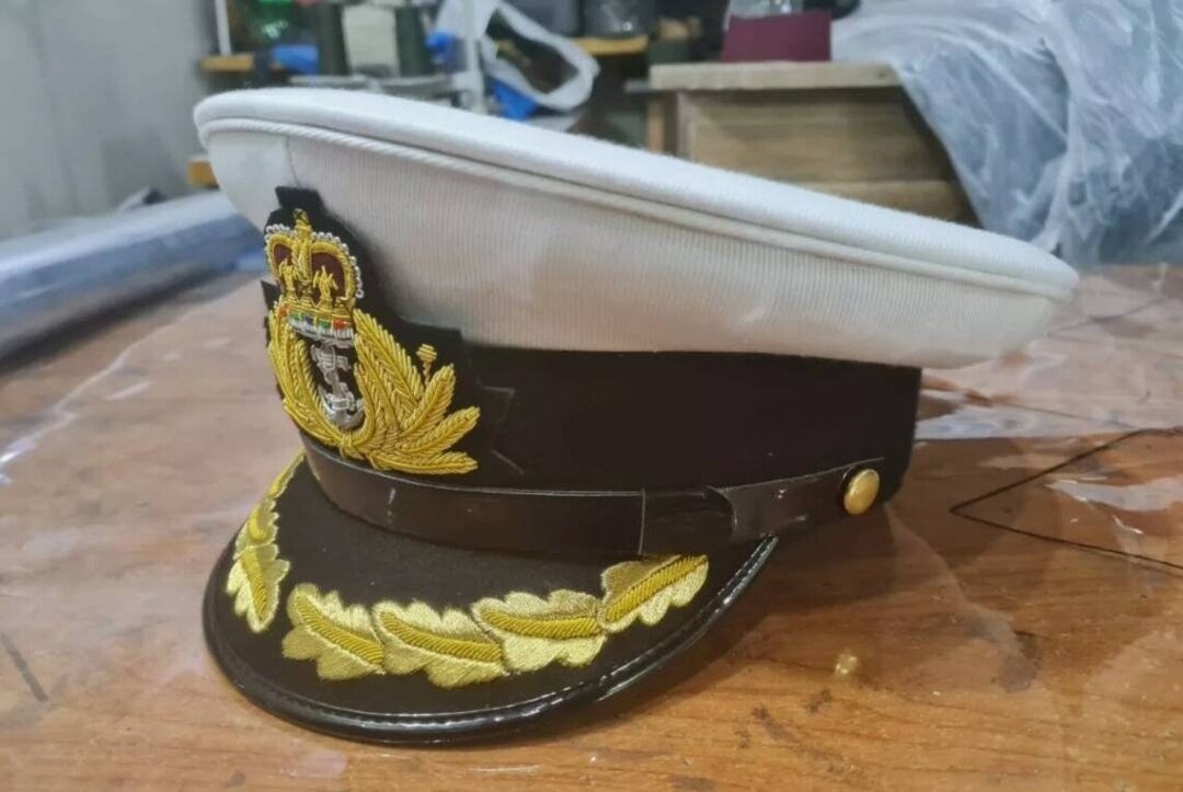 Royal Navy Officer White Summer Captain Hat Gift for Him - Her - Etsy