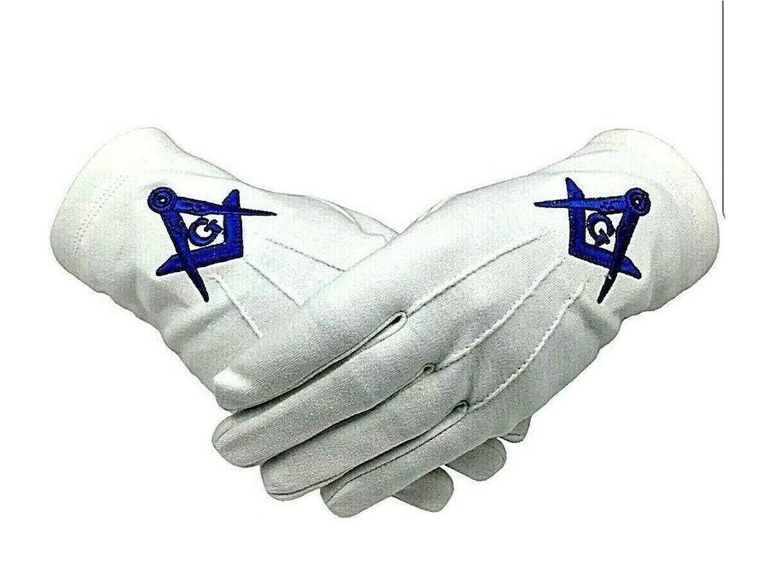 High Quality Masonic Freemasonry Embroidered Gloves Cotton 6 Pairs - Etsy