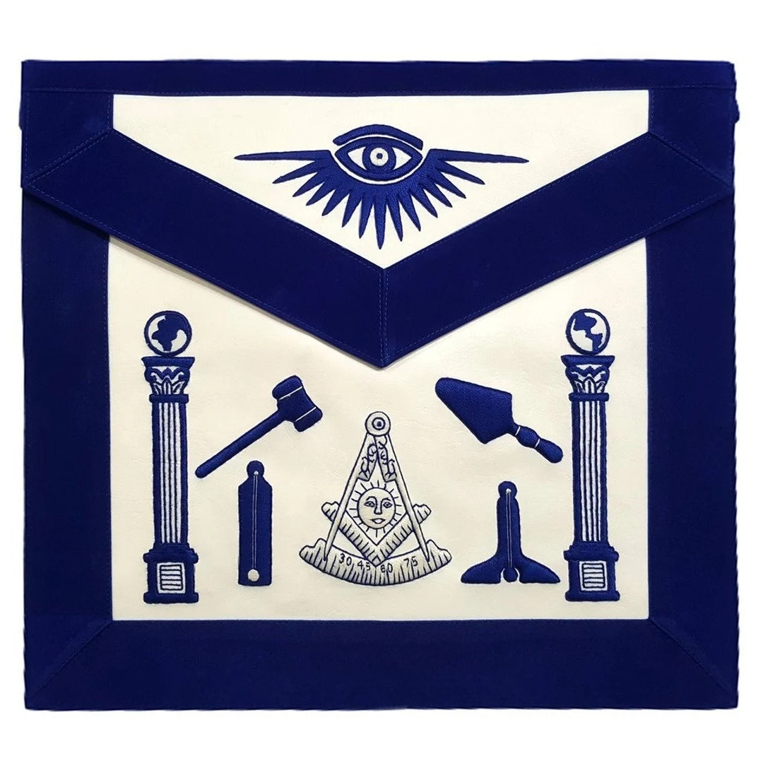 Masonic Past Master Regalia Apron Hand Embroidered Tools Royal Gift for ...