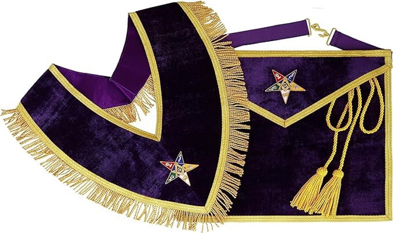 Masonic OES Hand Embroider Worthy Patron / Matron Apron and Collar ...
